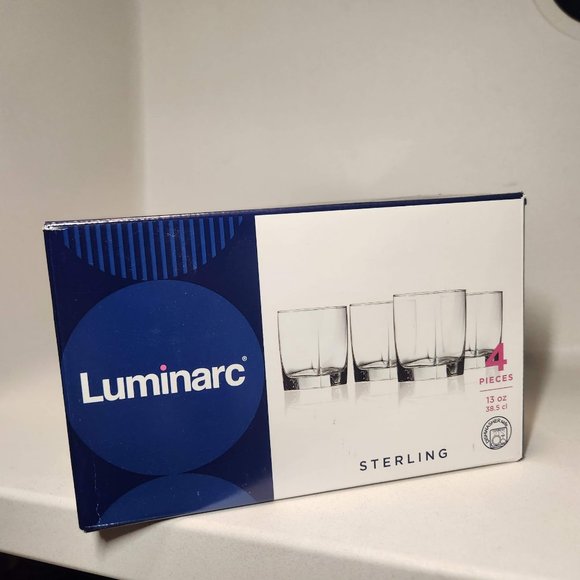 Luminarc | Dining | New Set Of 4 Luminarc Sterling Glass Glasses Wine ...